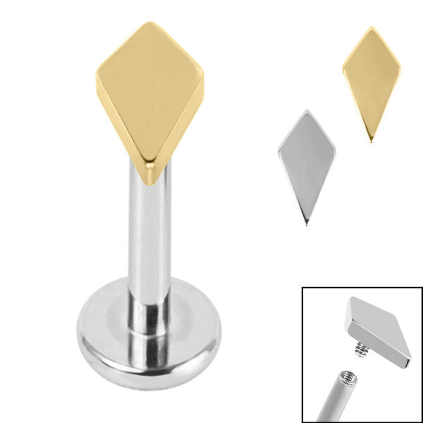 Titanium Internally Threaded Labrets 1.2mm - Titanium Kite – bodyjewellery.co.uk