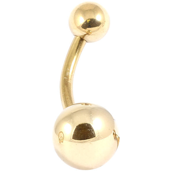 Zircon Titanium Belly Bars 1.6mm (Gold colour) – bodyjewellery.co.uk