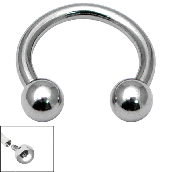 Titanium Internally Threaded Circular Barbells (CBB) (Horseshoes) 1.2m – bodyjewellery.co.uk