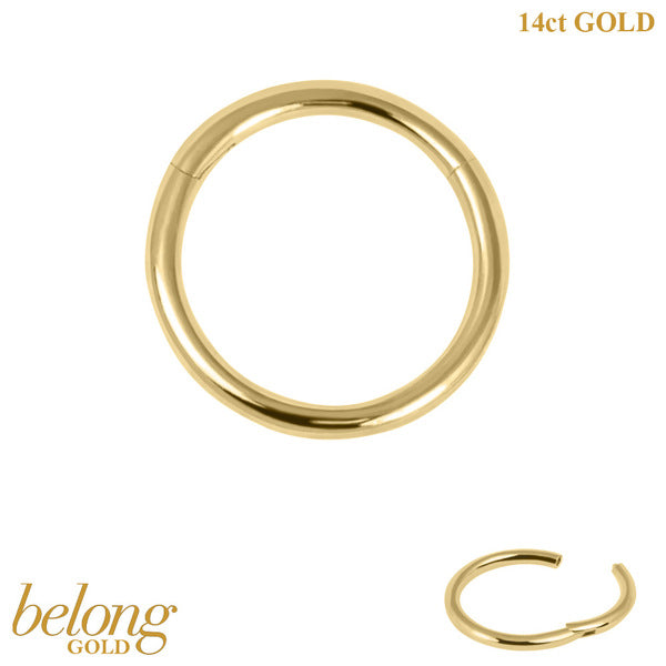 belong 14ct Solid Gold Hinged Clicker Ring – bodyjewellery.co.uk