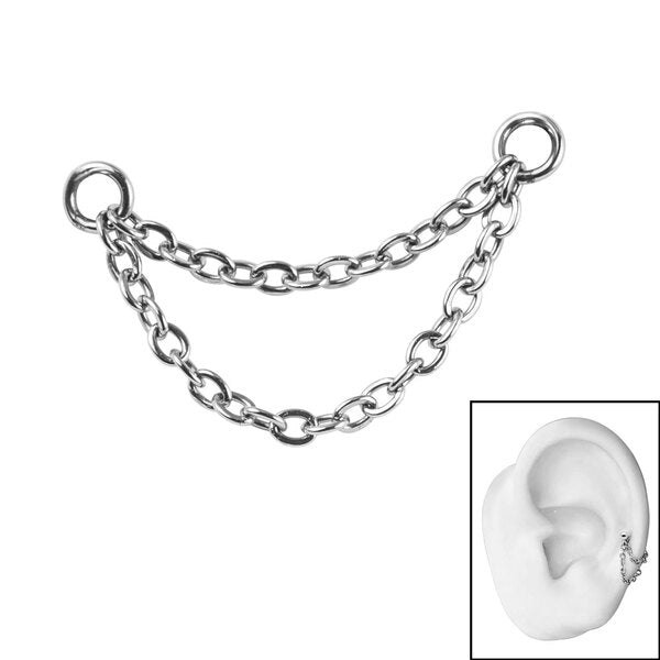 Steel Piercing Double Connector Chains – bodyjewellery.co.uk