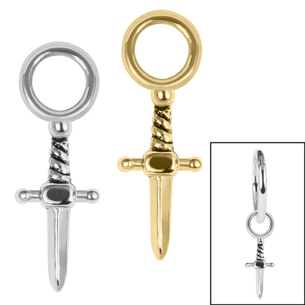 Steel Charm - Mini Dagger – bodyjewellery.co.uk