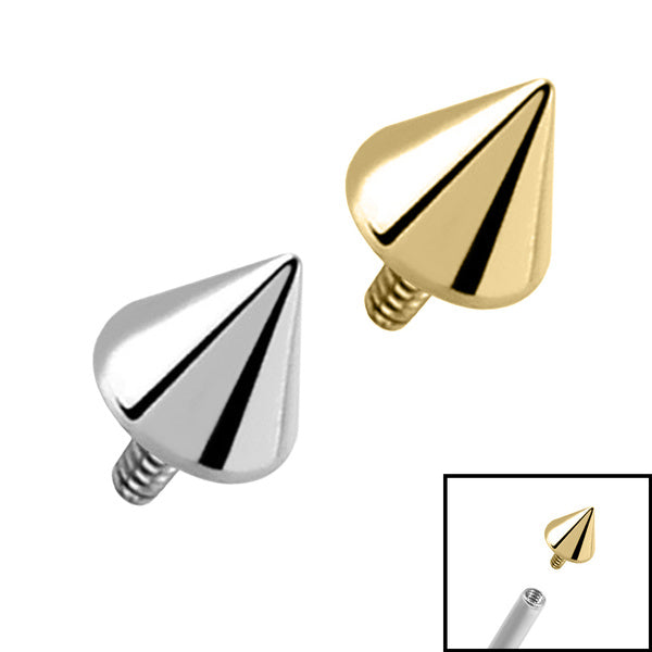 Titanium Cone for Internal Thread shafts in 1.2mm – bodyjewellery.co.uk