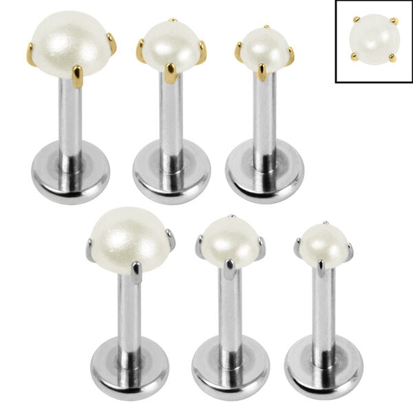 Titanium Triple Piercing with Titanium Tops - Internally Threaded Claw ...