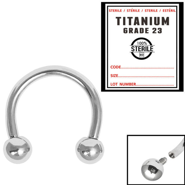 Sterile Titanium Internal Thread Circular Barbells (CBB) (Horseshoes ...