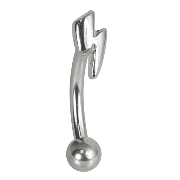 Steel Lightning Bolt Micro Curved Bar 1.2mm – bodyjewellery.co.uk