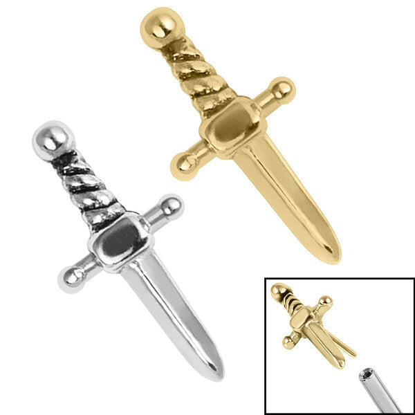 Steel Threadless (Bend fit) Mini Dagger – bodyjewellery.co.uk