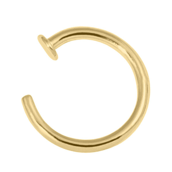 Gold Steel Open Nose Ring – bodyjewellery.co.uk