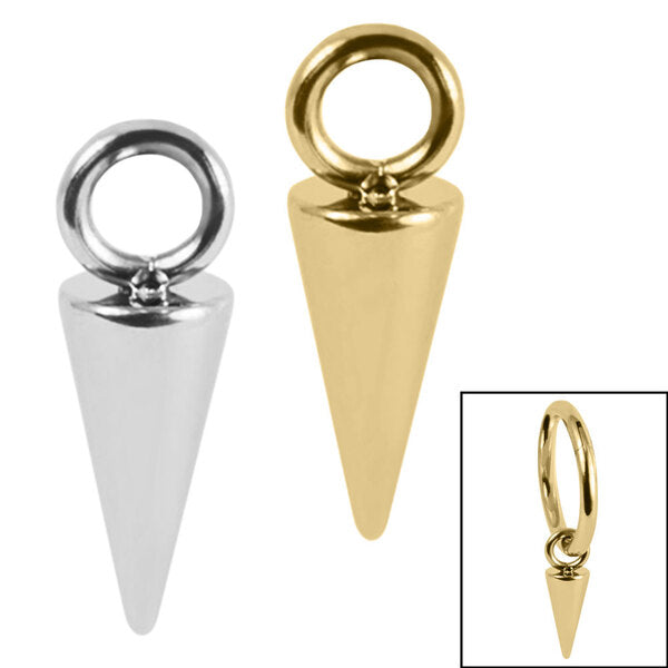 Titanium Charm - Spike – bodyjewellery.co.uk